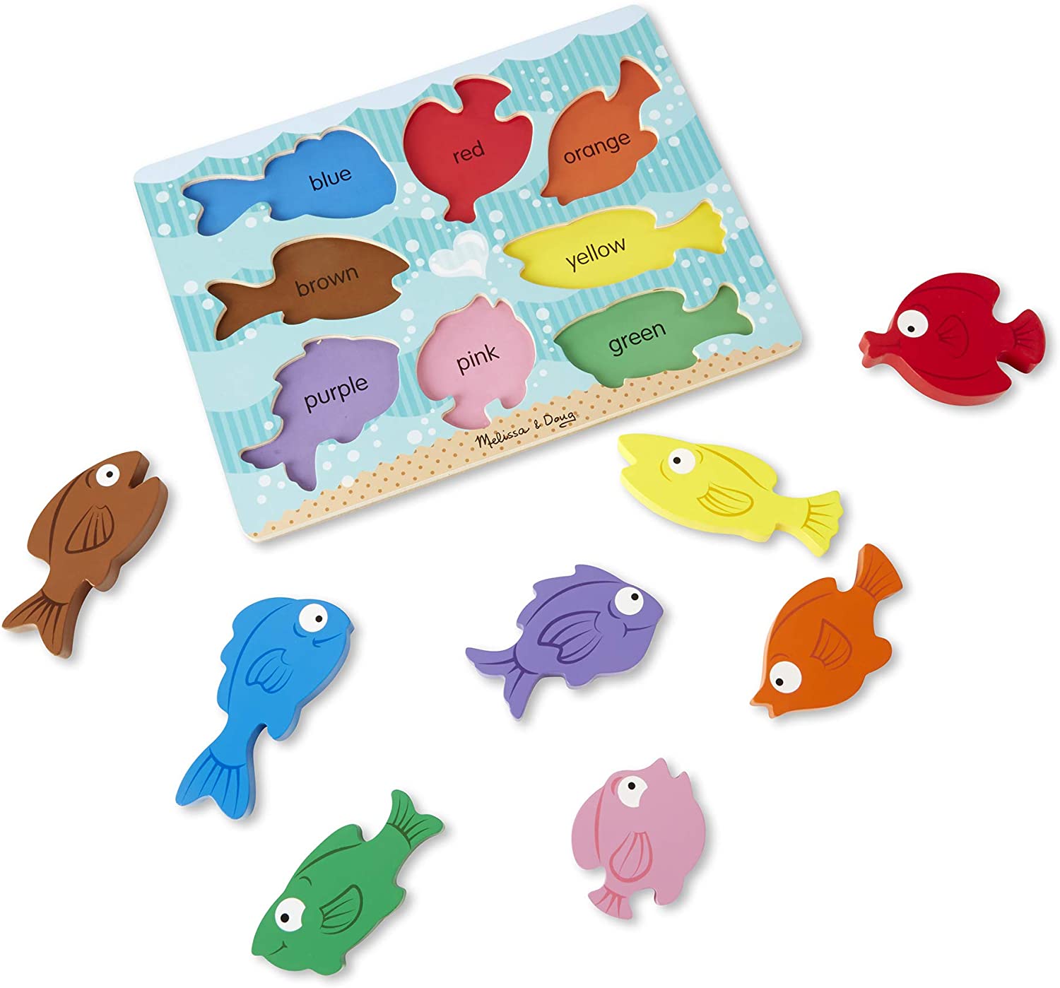 Chunky Puzzle : Colorful Fish, 8-Piece Wooden Puzzle by Melissa & Doug ...