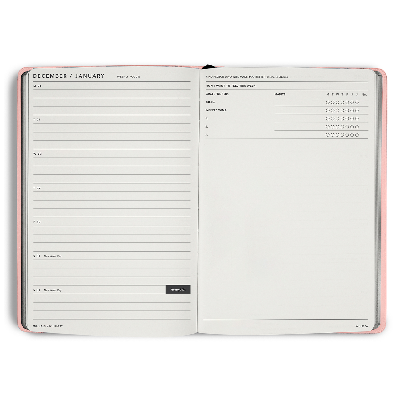 MiGoals - 2023 Classic Diary - Weekly + Notes - A5 - Soft Cover - Soft ...