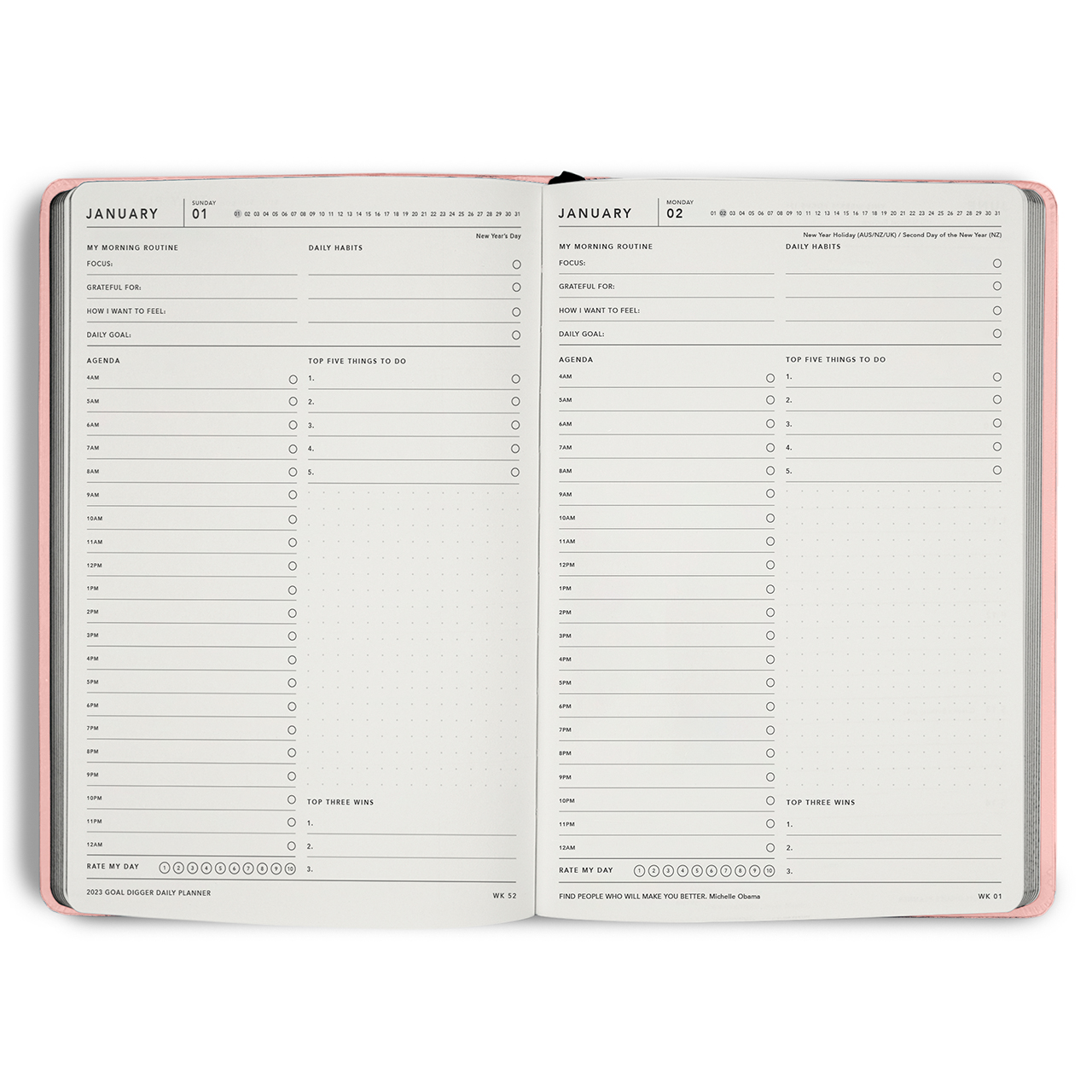 MiGoals - 2023 Classic Goal Digger Diary - Daily - B5 - Soft Cover ...