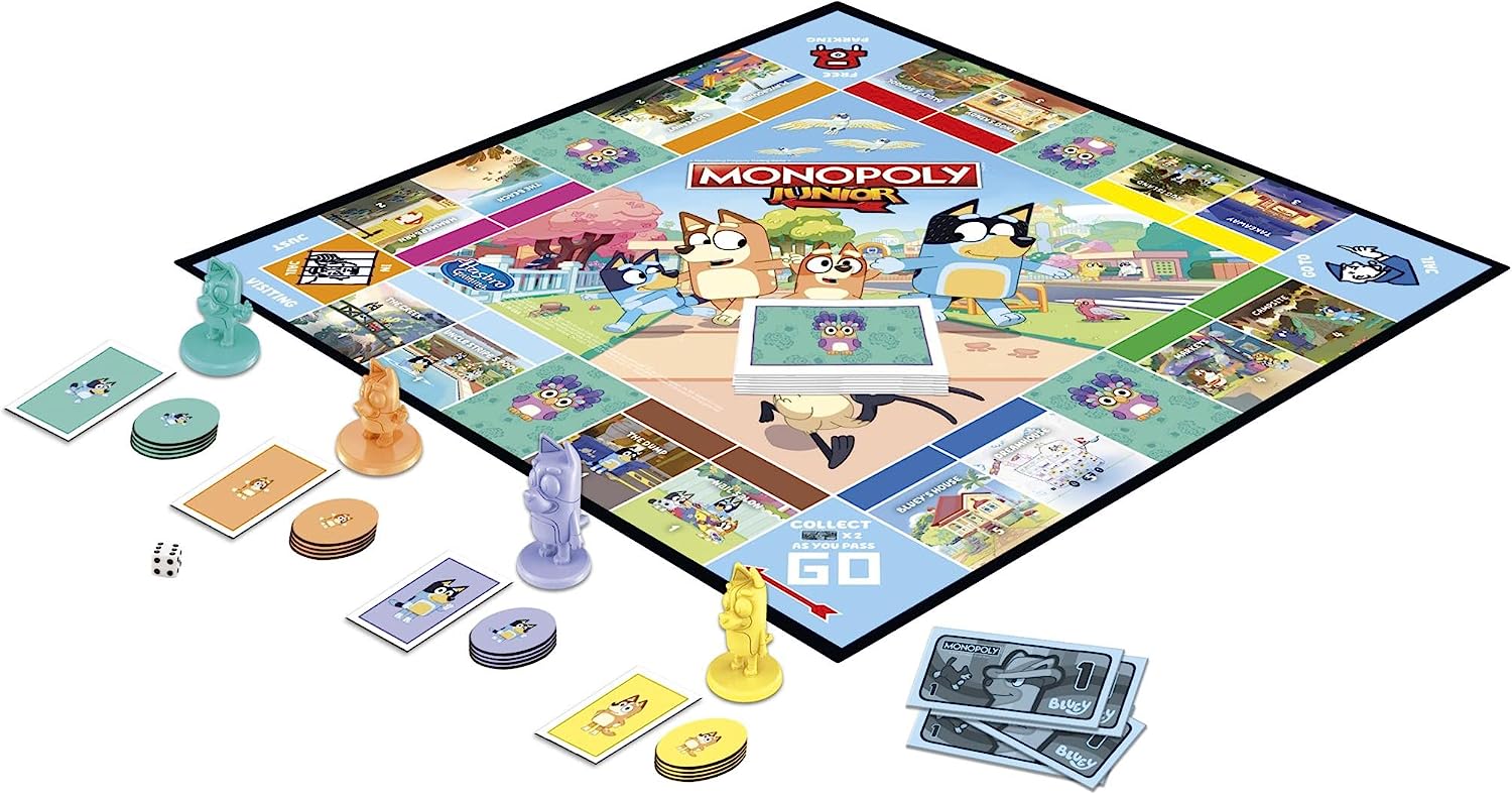 Monopoly Junior: Bluey - Board Game for Kids Ages 5+ by Hasbro ...