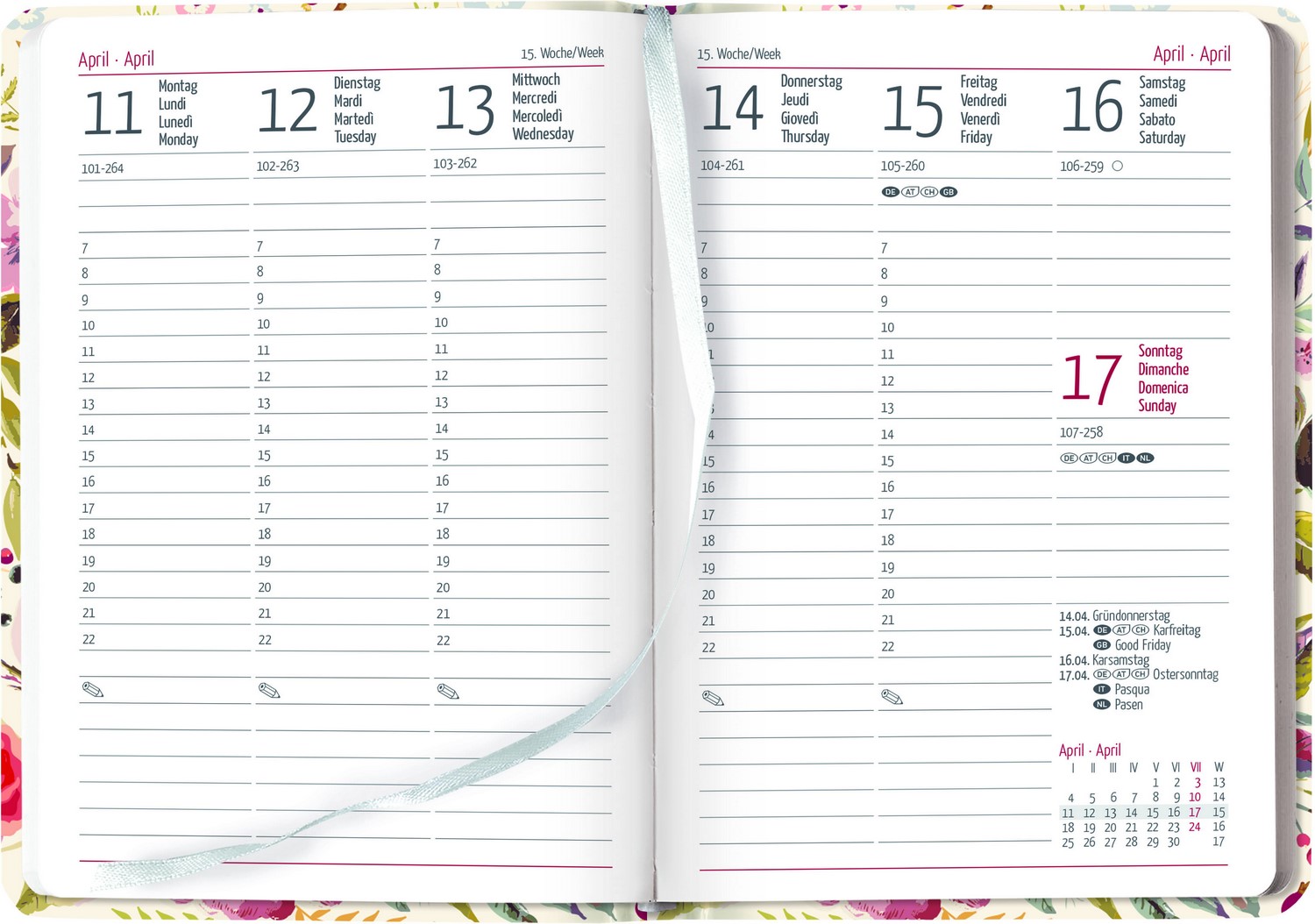 Flower Field - 2023 Weekly Diary, 11x15 Hardcover by Neumann ...