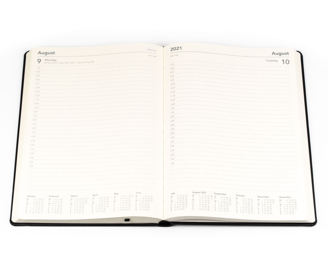 Collins Legacy - 2021 Calendar Year Diary - A4 Day to Page - Red ...