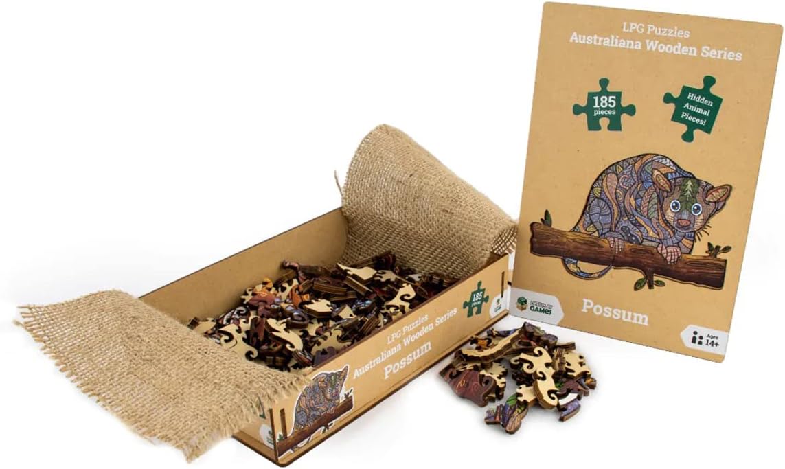 LPG Wooden Puzzle Australiana Series 01 - Possum, 185-Piece Jigsaw ...