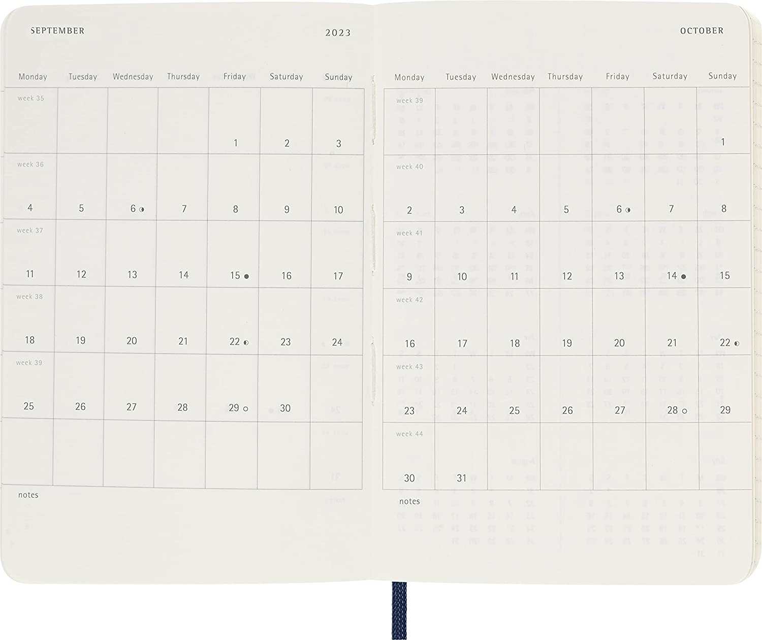 Moleskine: 2023 Weekly Notebook Diary/ Planner, Pocket, Soft Cover ...