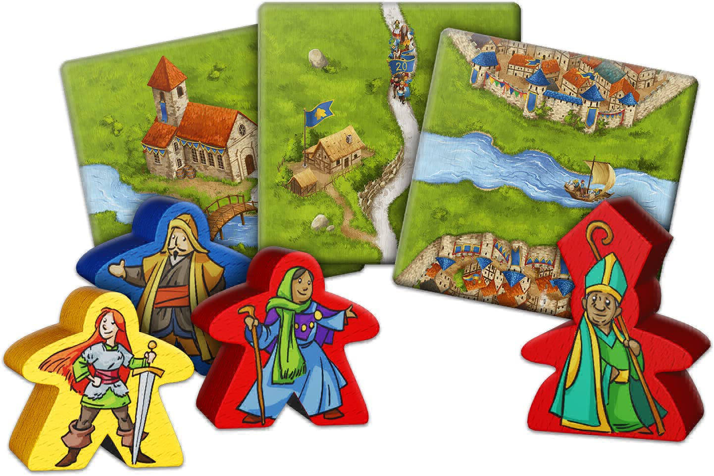 Carcassonne - Board Game (20th Anniversary Edition), Carcassonne by Z ...