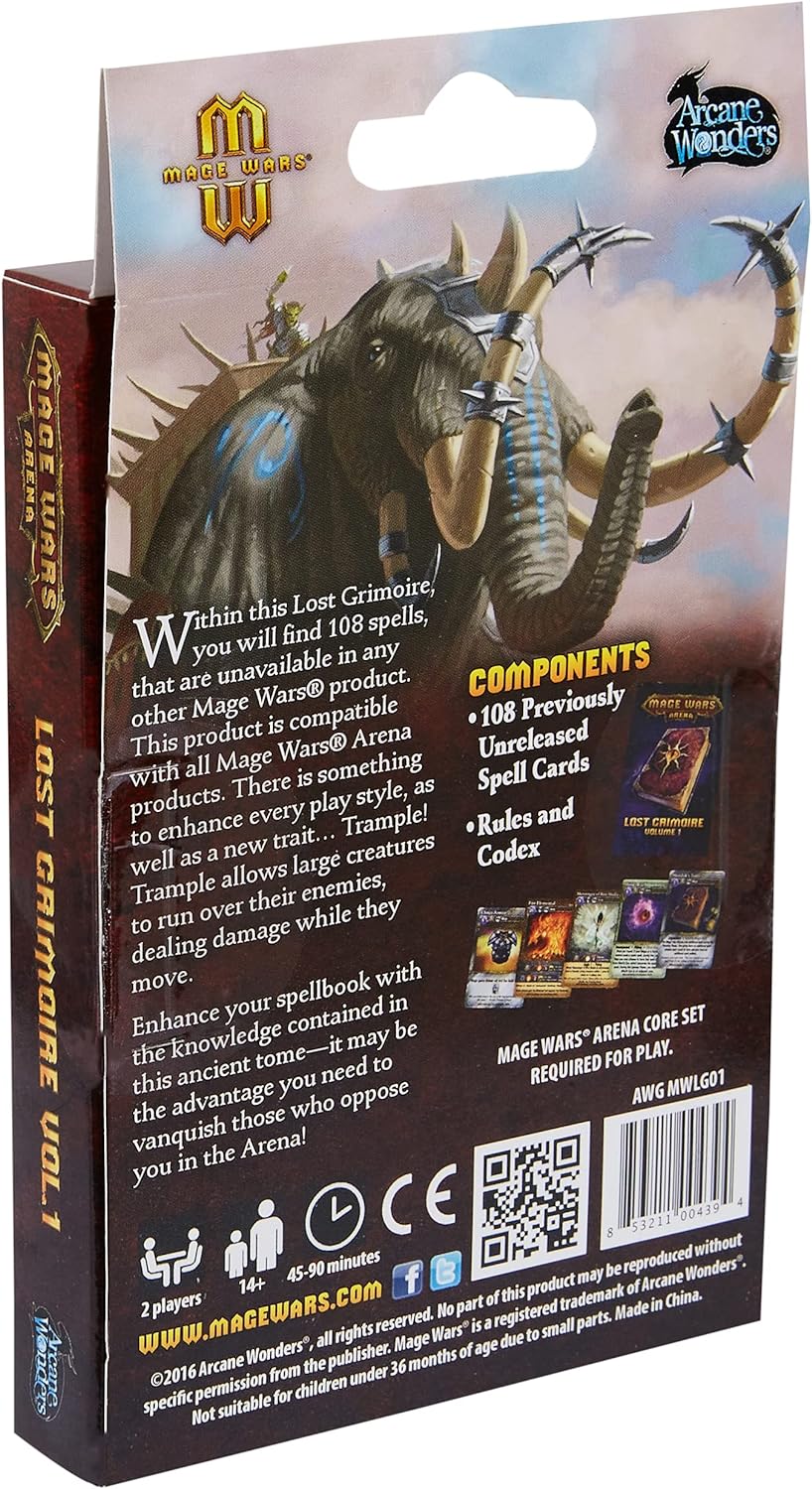 Mage Wars Arena: Lost Grimoire Volume 1 - Card Game Expansion, Mage ...