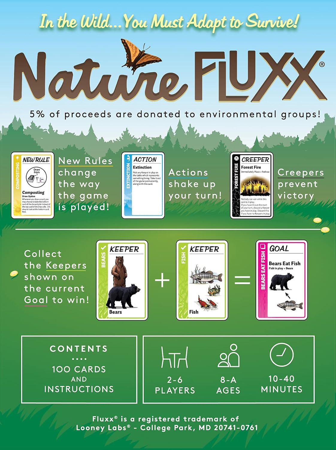 Nature Fluxx - Card Game, The Nature Game with Rules That Change Like ...