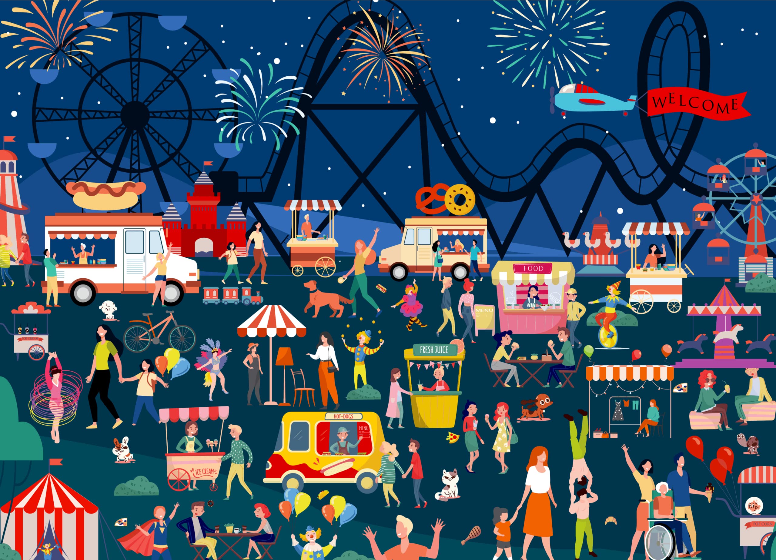 Carnival - Puzzle for Adults, 1000-Piece Jigsaw Puzzle by Brain Tree ...