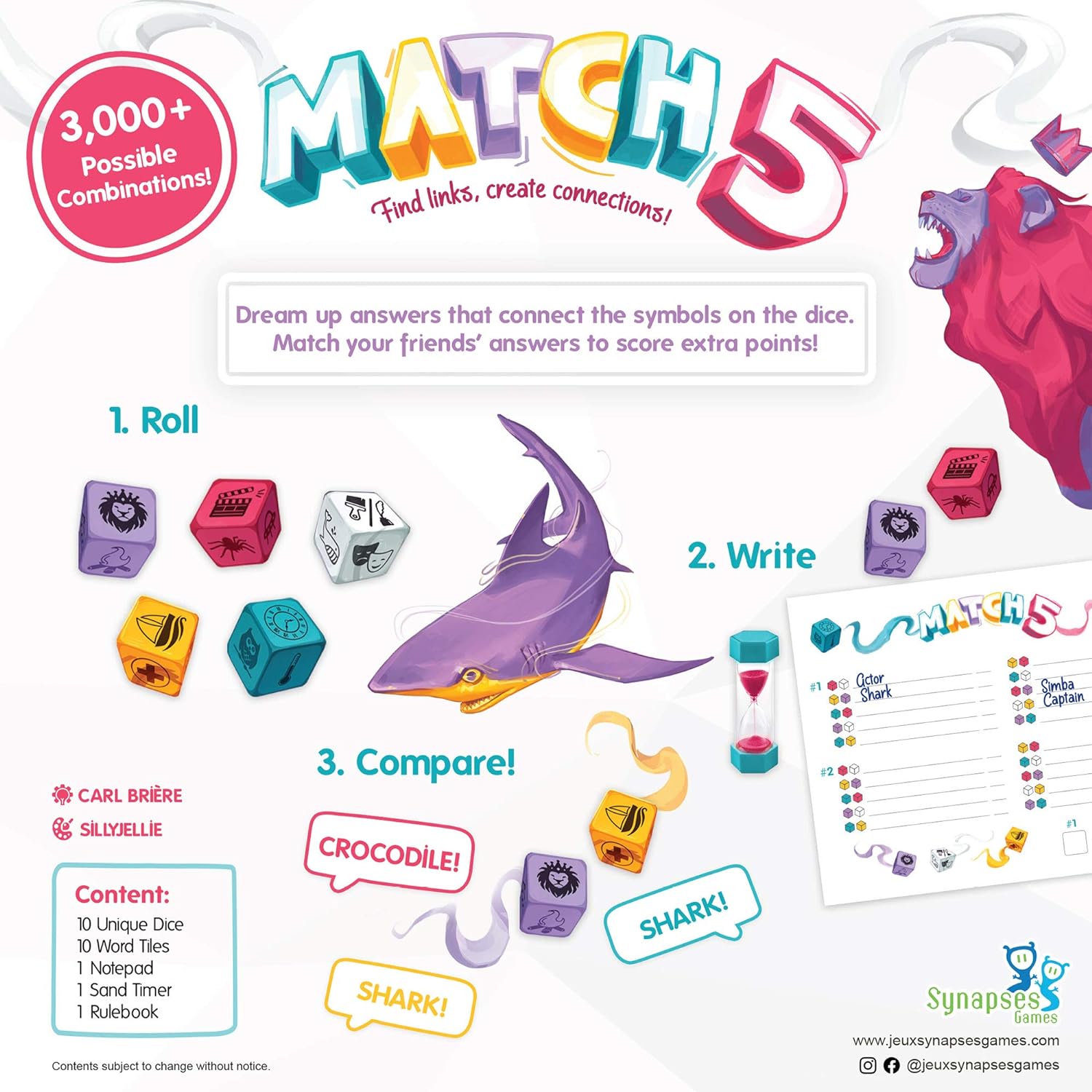 Match 5 - Dice Word Game by Synapses Games | 894342000152 | Booktopia