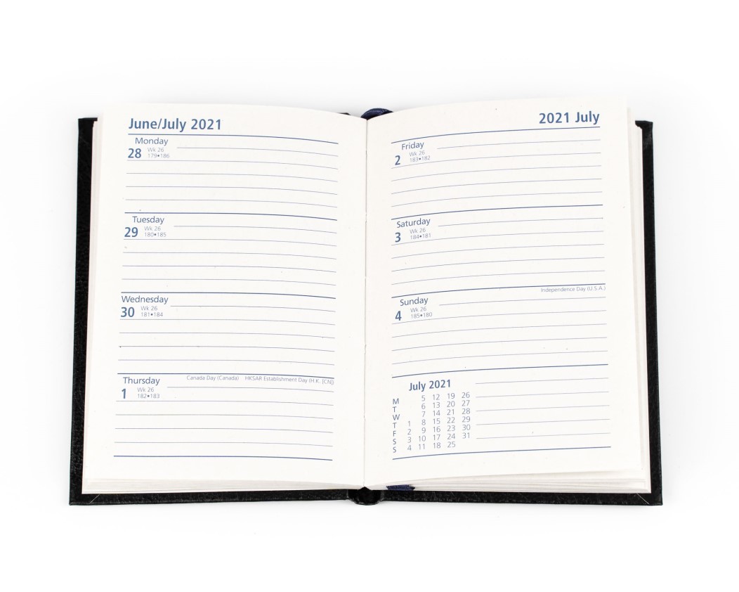 Debden Kyoto - 2021 Calendar Year Diary - A7 Week to View - Black ...