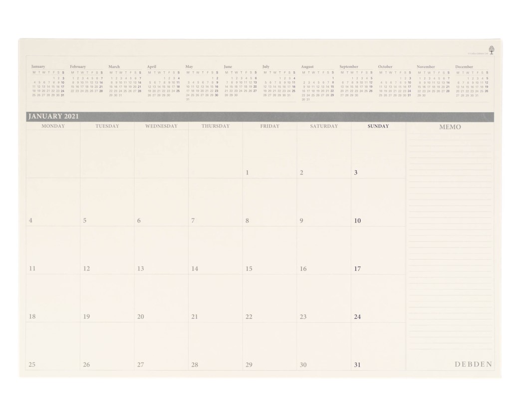Debden Table Top Planner PVC Refill - 2021 Calendar Year Diary - NA NA ...