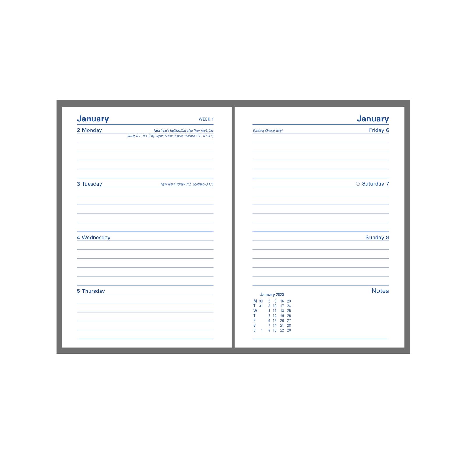 Collins Kingsgrove - 2023 Diary - A6 - Week to View - Black, 361.P99-23 ...