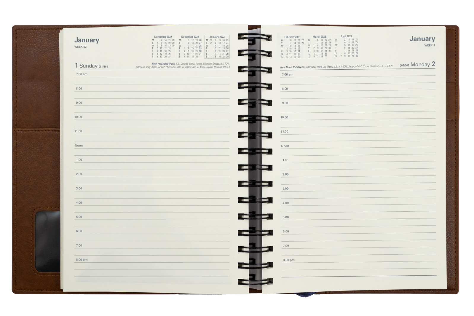 Collins Vanessa - 2023 Diary - A5 - 2 Days to Page - Blue, 185.V59-23 ...