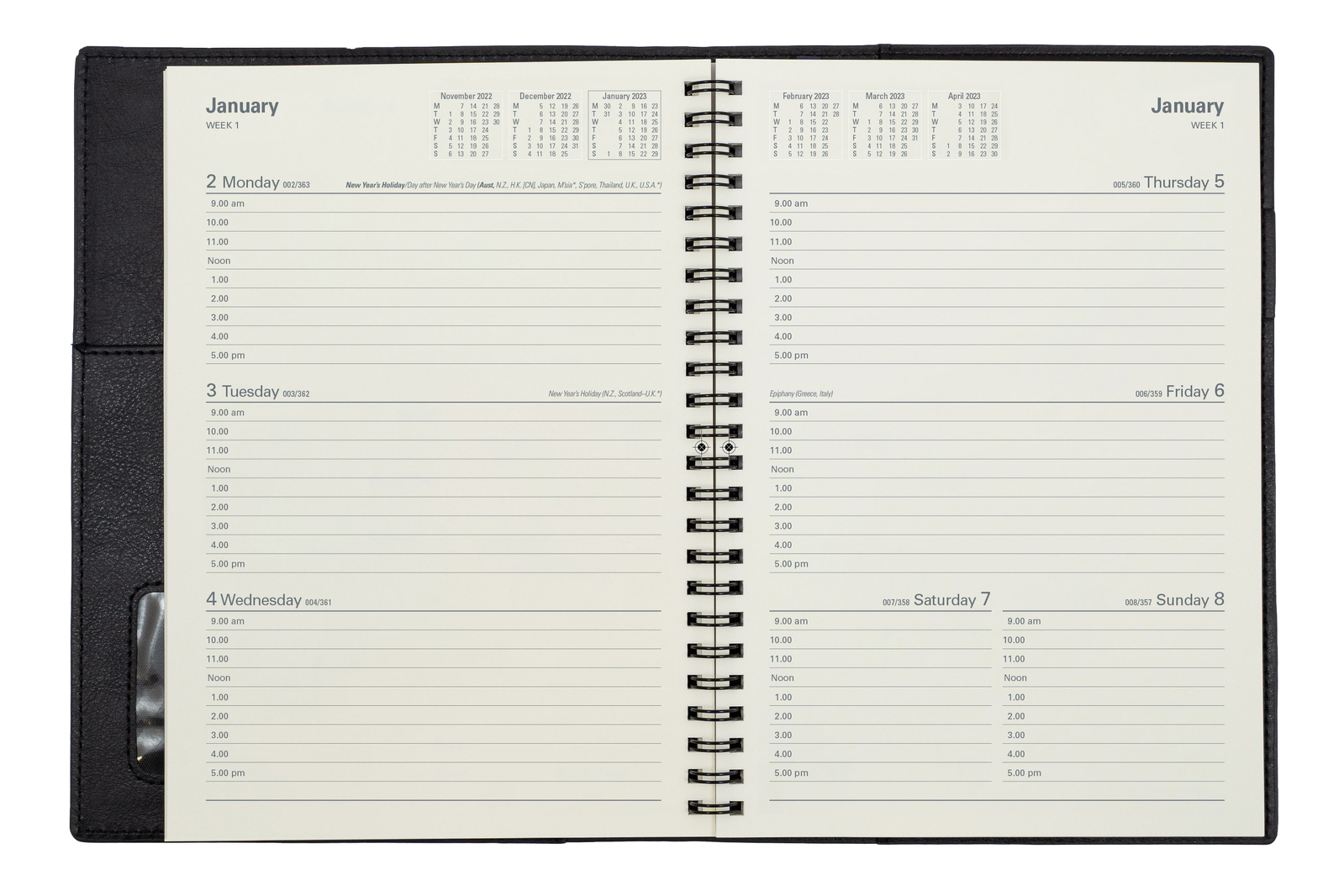 Collins Vanessa - 2023 Diary - A5 - Week to View - Blue, 385.V59-23 by ...