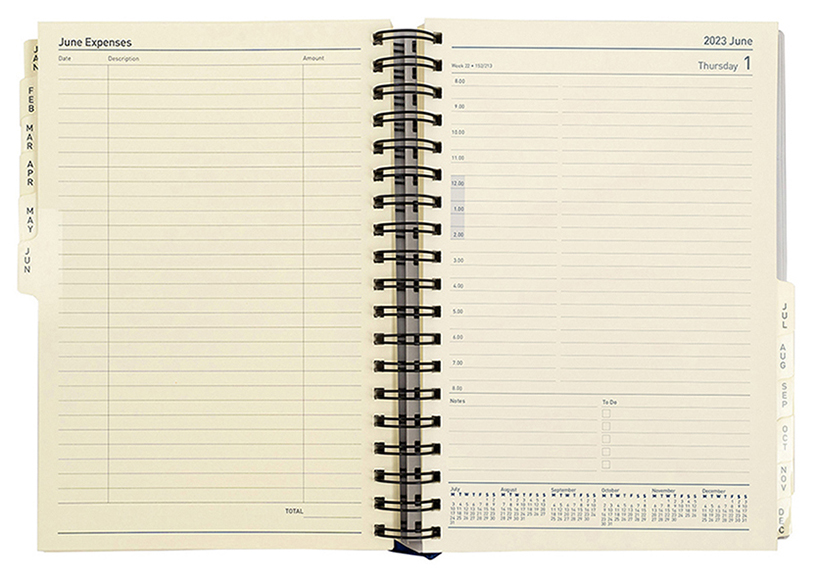 Collins Elite Desk - 2023 Executive Desk Diary - REFILL Quarto - Day to ...