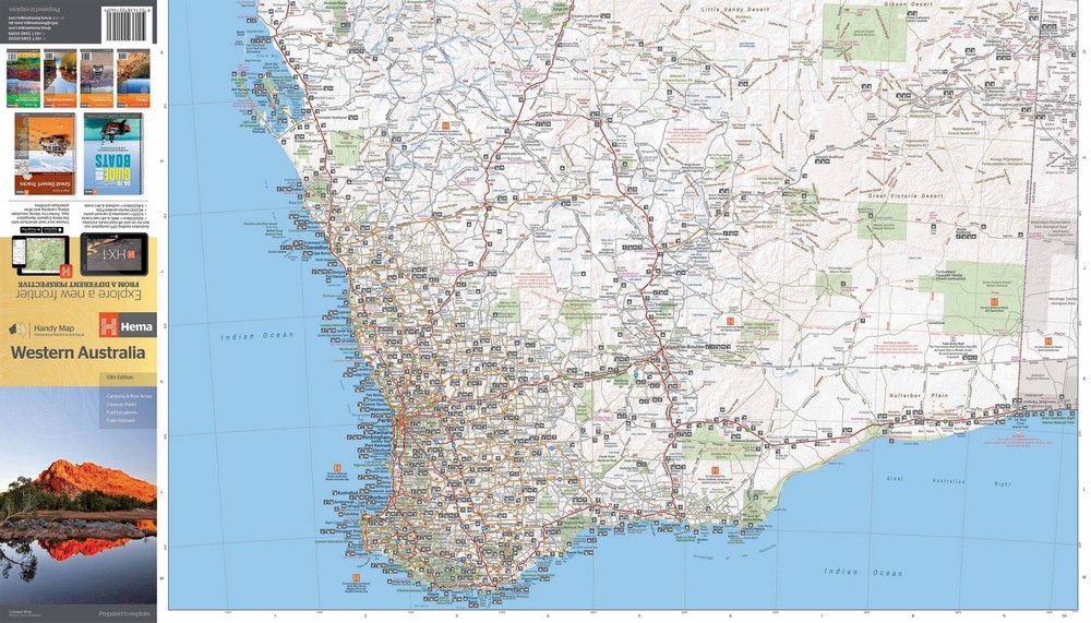 Western Australia Handy Map by Hema Maps Australia | A compact map of ...