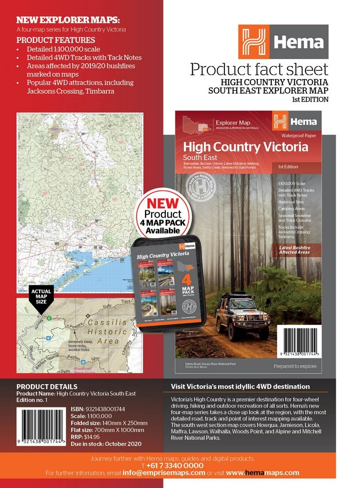 The Victorian High Country Uth Eastern Map, This map is part of Hema's ...