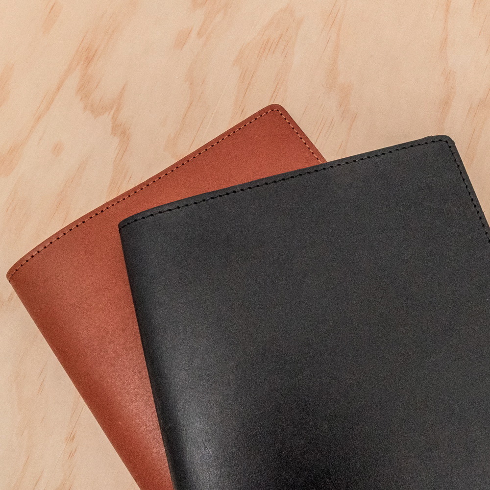 A5 Notebook with Leather Jacket-Black by APICA | 9346109034593 | Booktopia
