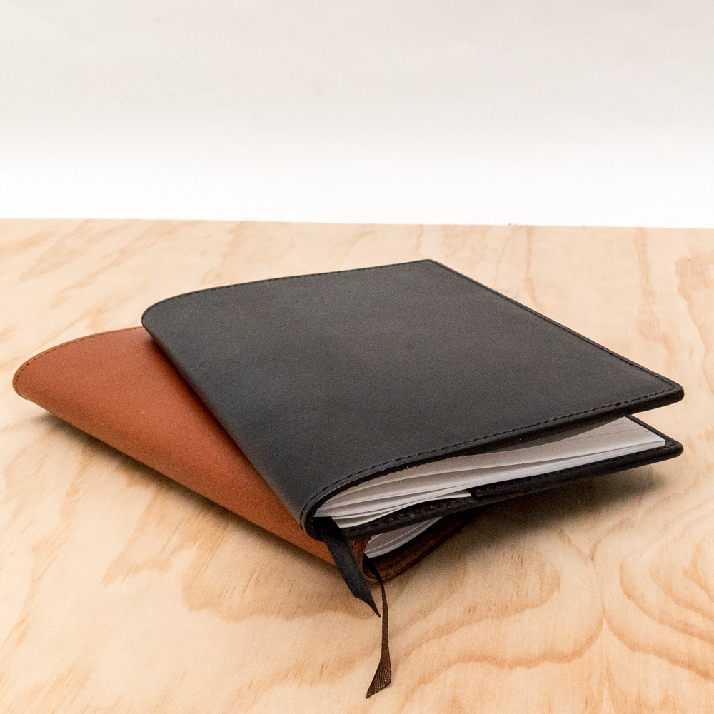 A5 Notebook with Leather Jacket-Black by APICA | 9346109034593 | Booktopia
