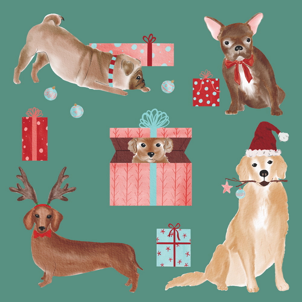 Dog Mischief Card Pack, 10 pack of Christmas Cards supporting CMRI by ...
