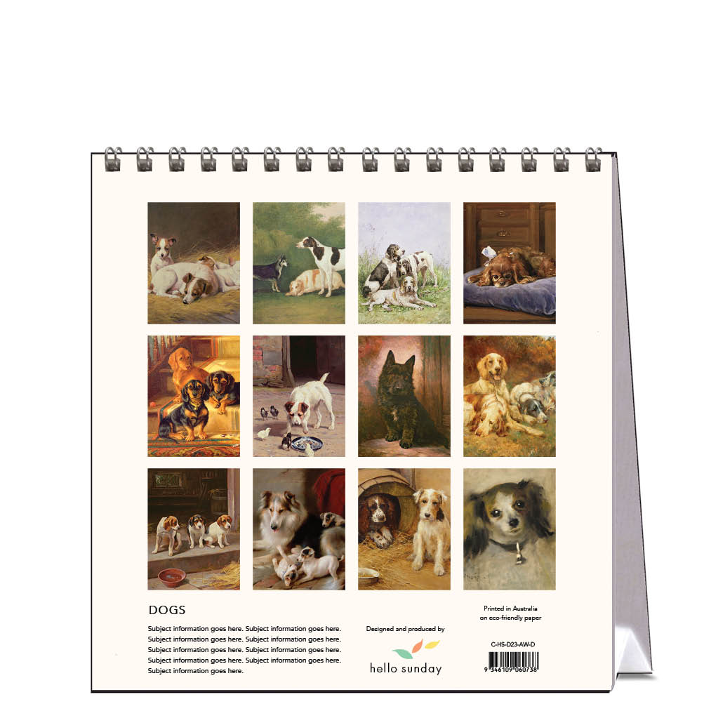 Dogs - 2023 Desk Calendar by Hello Sunday | 9346109066891 | Booktopia