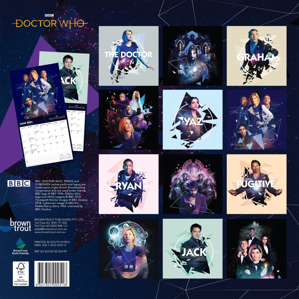Doctor Who - 2021 Wall Calendar by Browntrout | 9347301009518 | Booktopia