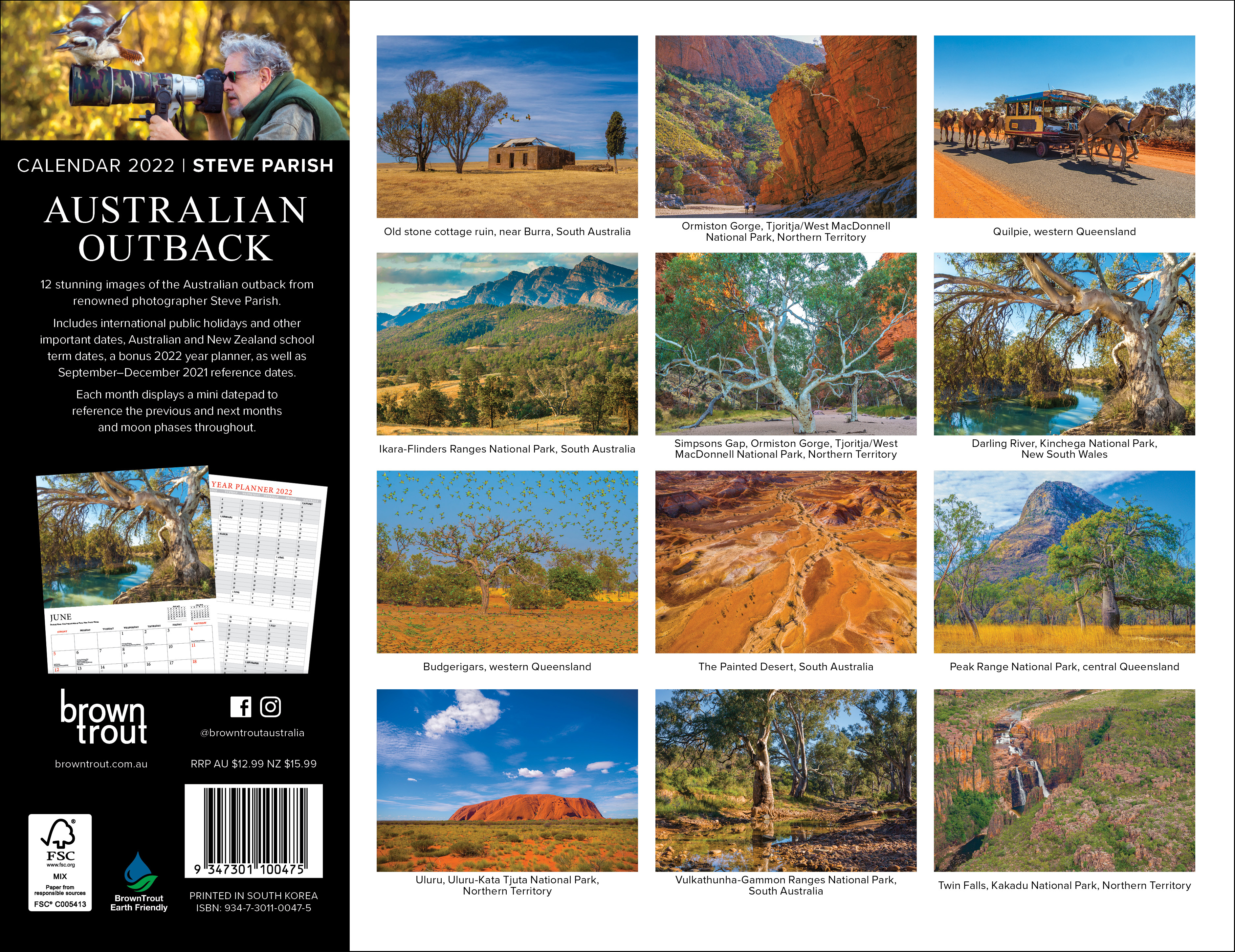 Australian Outback | Steve Parish - 2022 Wall Calendar by BrownTrout AU ...