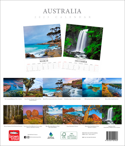Australia - 2023 Deluxe Wall Calendar, 2023 Wall Calendars by ...