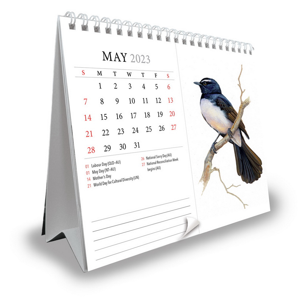 Birds of Australia, The Art of Jeremy Boot - 2023 Desk Easel Calendar ...