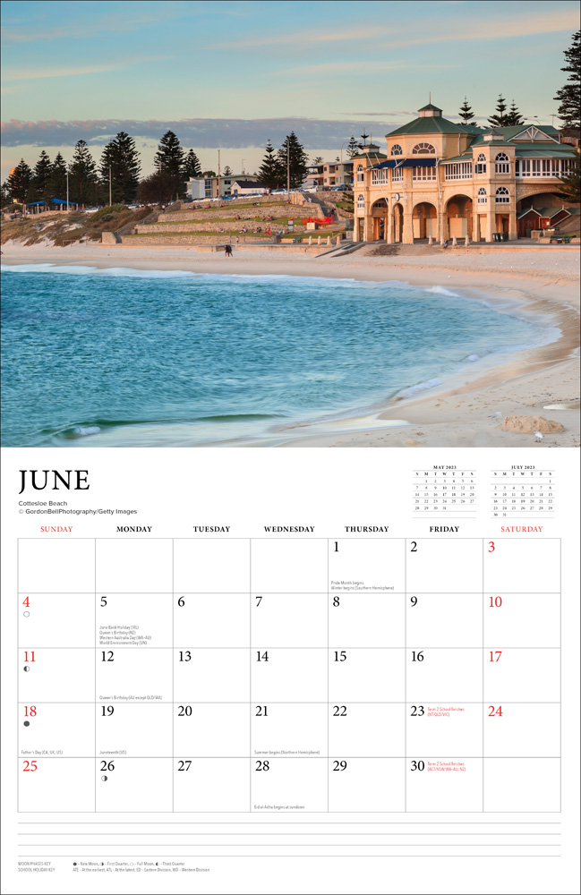 Perth - 2023 Wall Calendar, 2023 Wall Calendars by Browntrout Australia ...