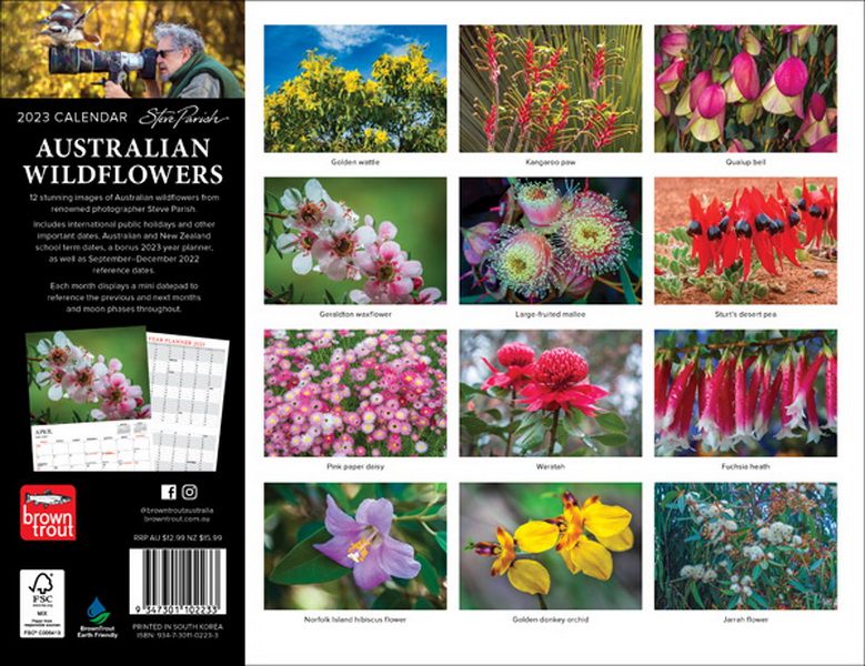 Australian Wildflowers - Steve Parish - 2023 Wall Calendar, 2023 Wall ...