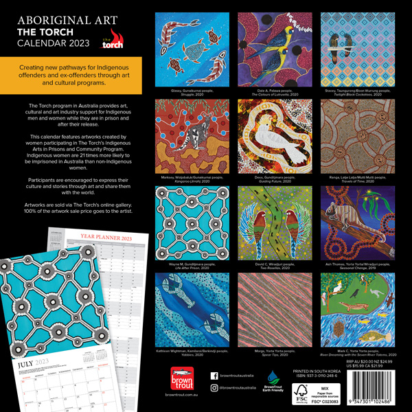 Aboriginal Art - 2023 Wall Calendar, Brush Dance by Browntrout ...