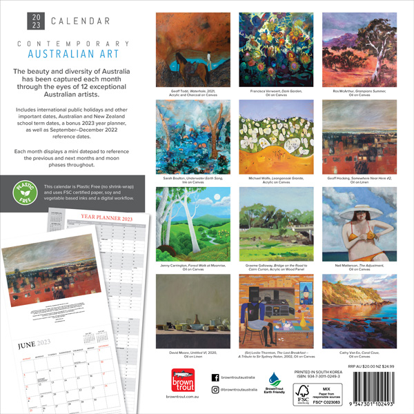 Contemporary Australian Art - 2023 Wall Calendar, 2023 Wall Calendars ...