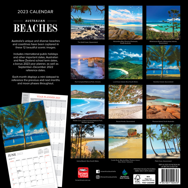 Australian Beaches - 2023 Wall Calendar, 2023 Wall Calendars by ...