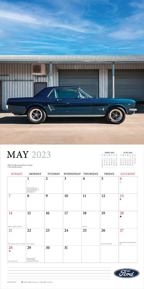 Classic Ford Cars - 2023 Wall Calendar, 2023 Wall Calendars by ...