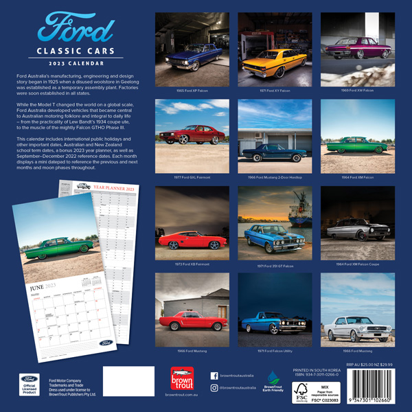 Classic Ford Cars - 2023 Wall Calendar, 2023 Wall Calendars by ...