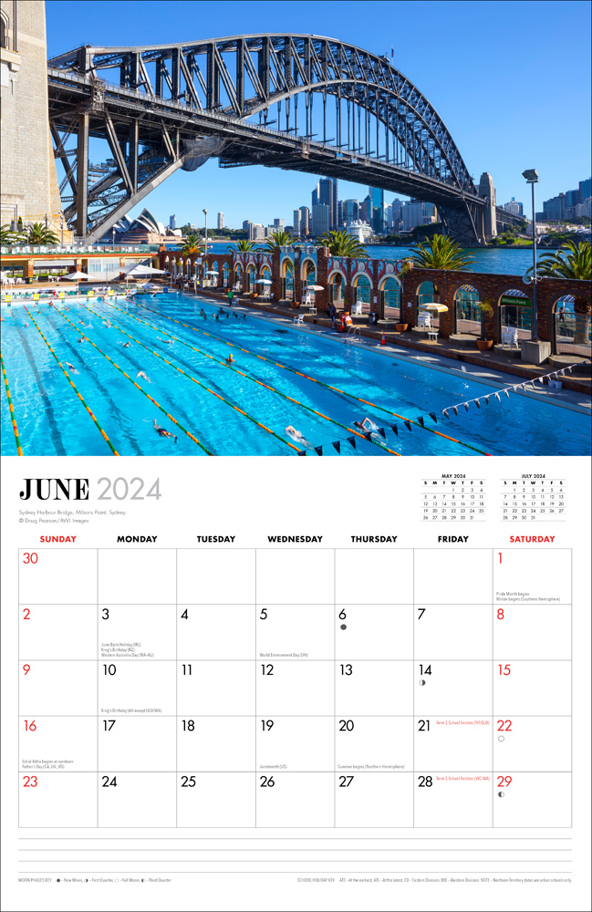 Sydney & New South Wales - 2024 Wall Calendar (Horizontal) by ...