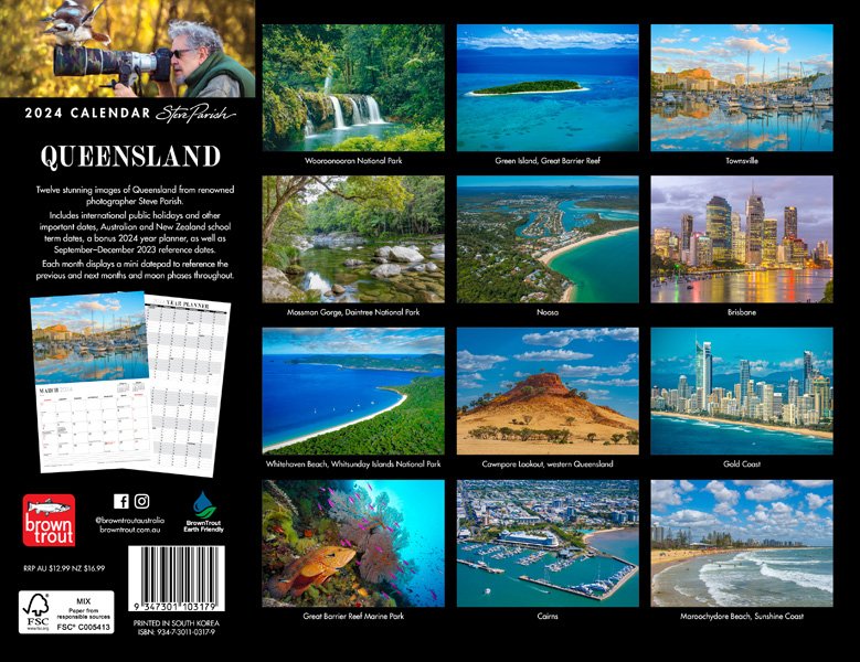 Queensland - Steve Parish - 2024 Wall Calendar (Horizontal) by ...