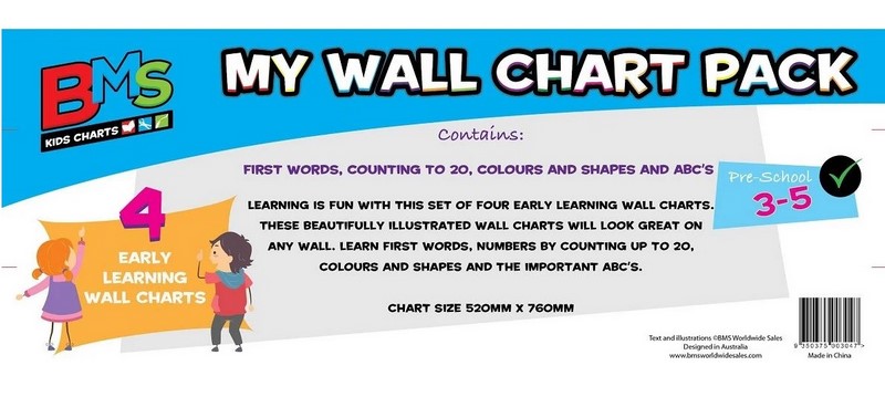 My Wall Chart Pack Preschool, Scribbles Stationery by BMS Brands ...