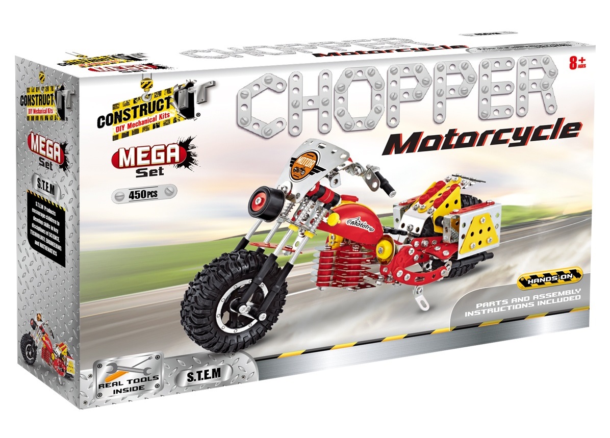 Construct It! - Mega Set - Chopper, 450-Piece Metal Building Set by BMS ...
