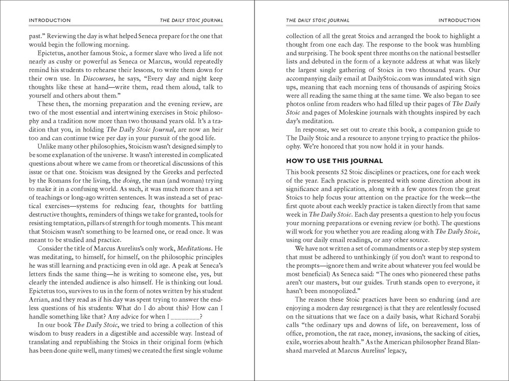 The Daily Stoic Journal, 366 Days of Writing and Reflecting on the Art ...