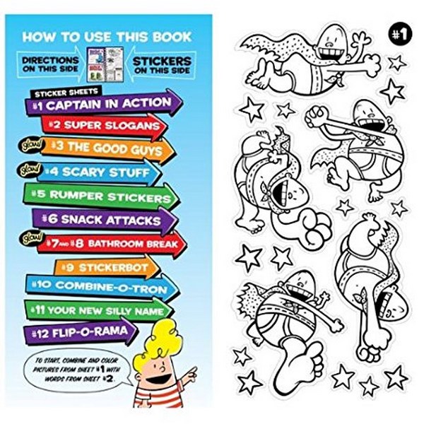 The Captain Underpants Super-Silly Sticker Studio, Klutz Series by Dav ...
