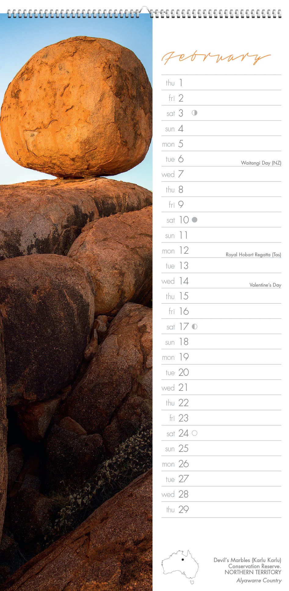 Wild Places of Australia - 2024 Slim Wall Calendar by Steven Nowakowski ...