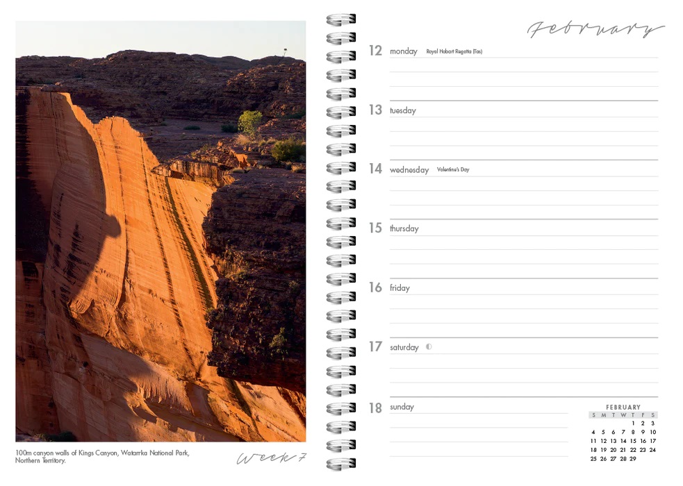 Wild Places of Australia - 2024 Diary, Week-To-View by Steven ...