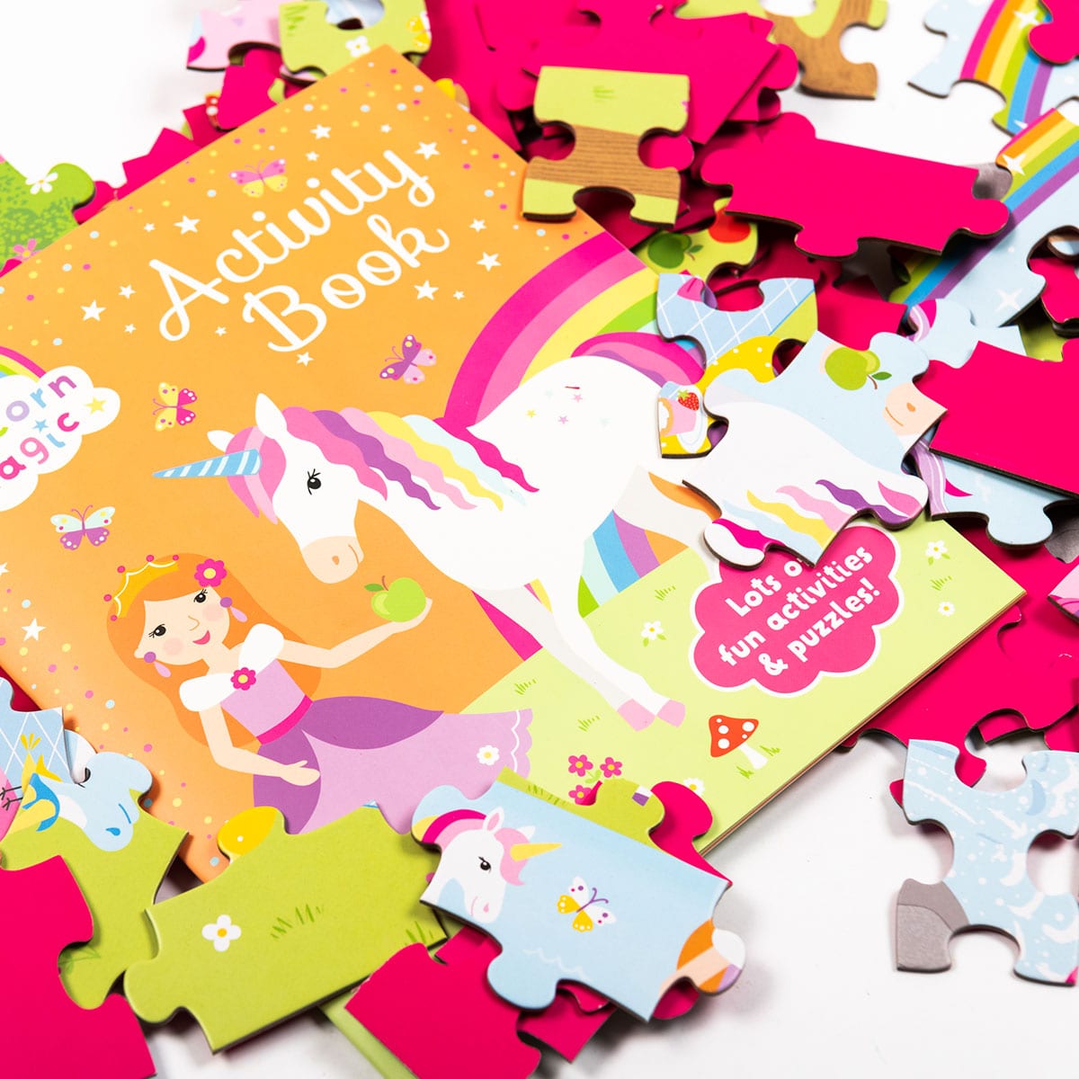Unicorn Magic Book and Puzzle : With Lots Of Fun Activities, 100-Piece ...