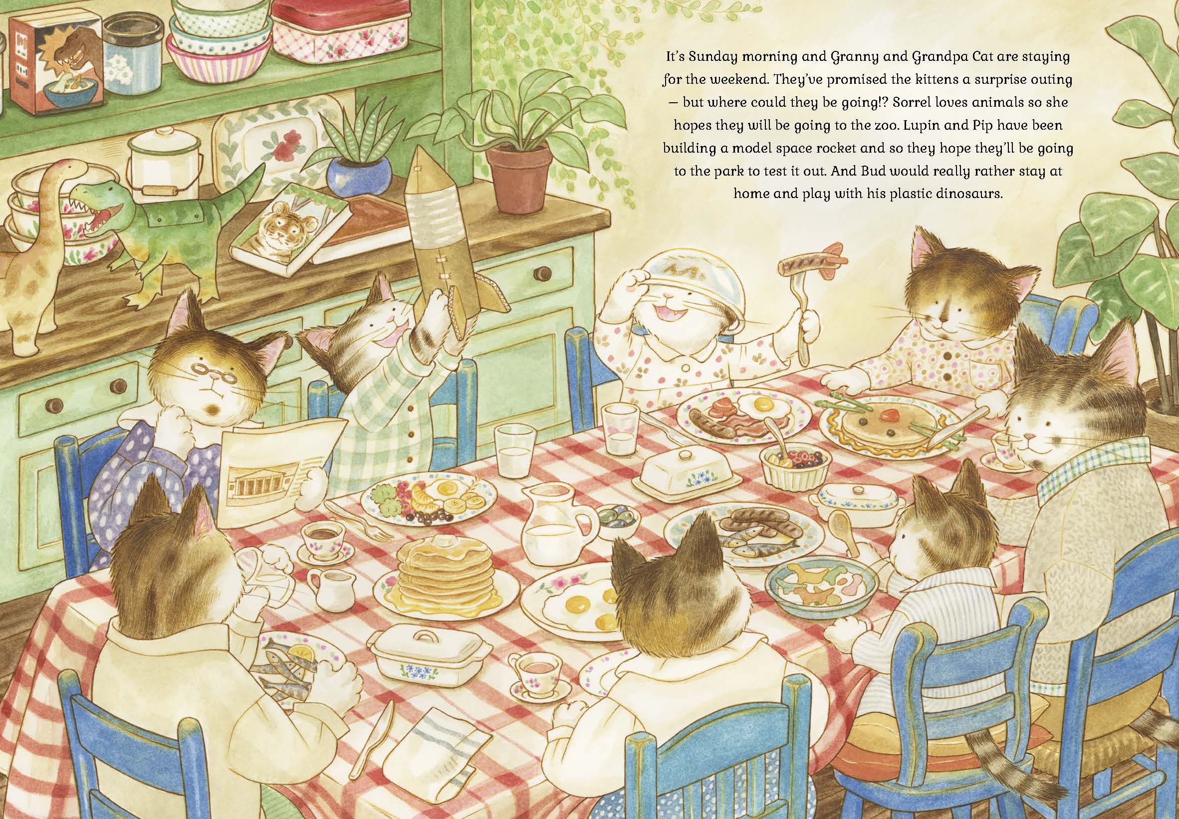 Cat Family at The Museum, The Cat Family by Eunyoung Seo ...