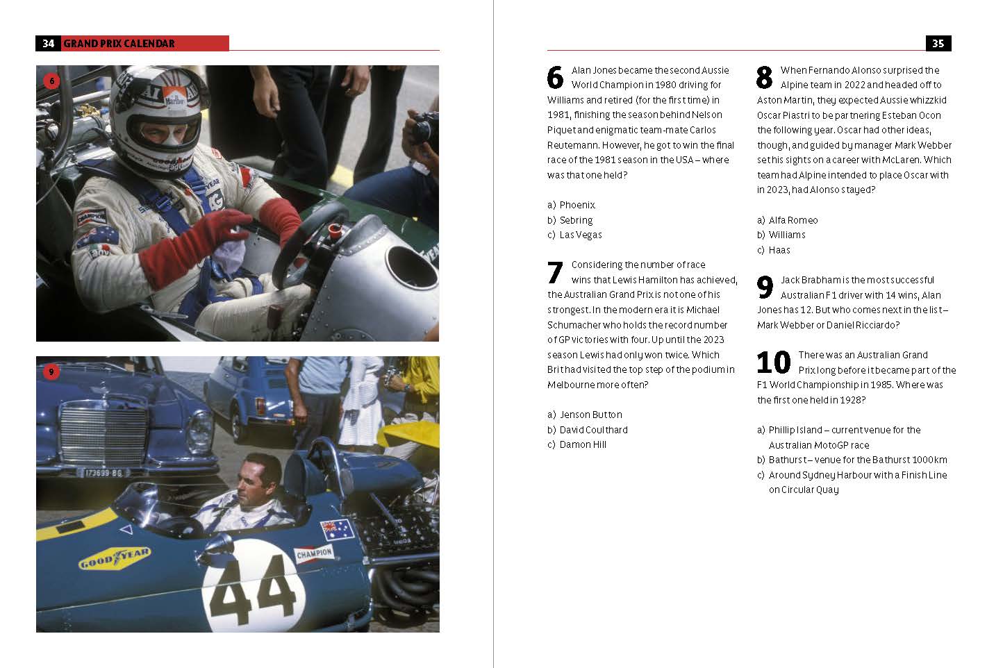 Formula One Quiz Book, 500 questions to test your F1 knowledge by Ewan ...