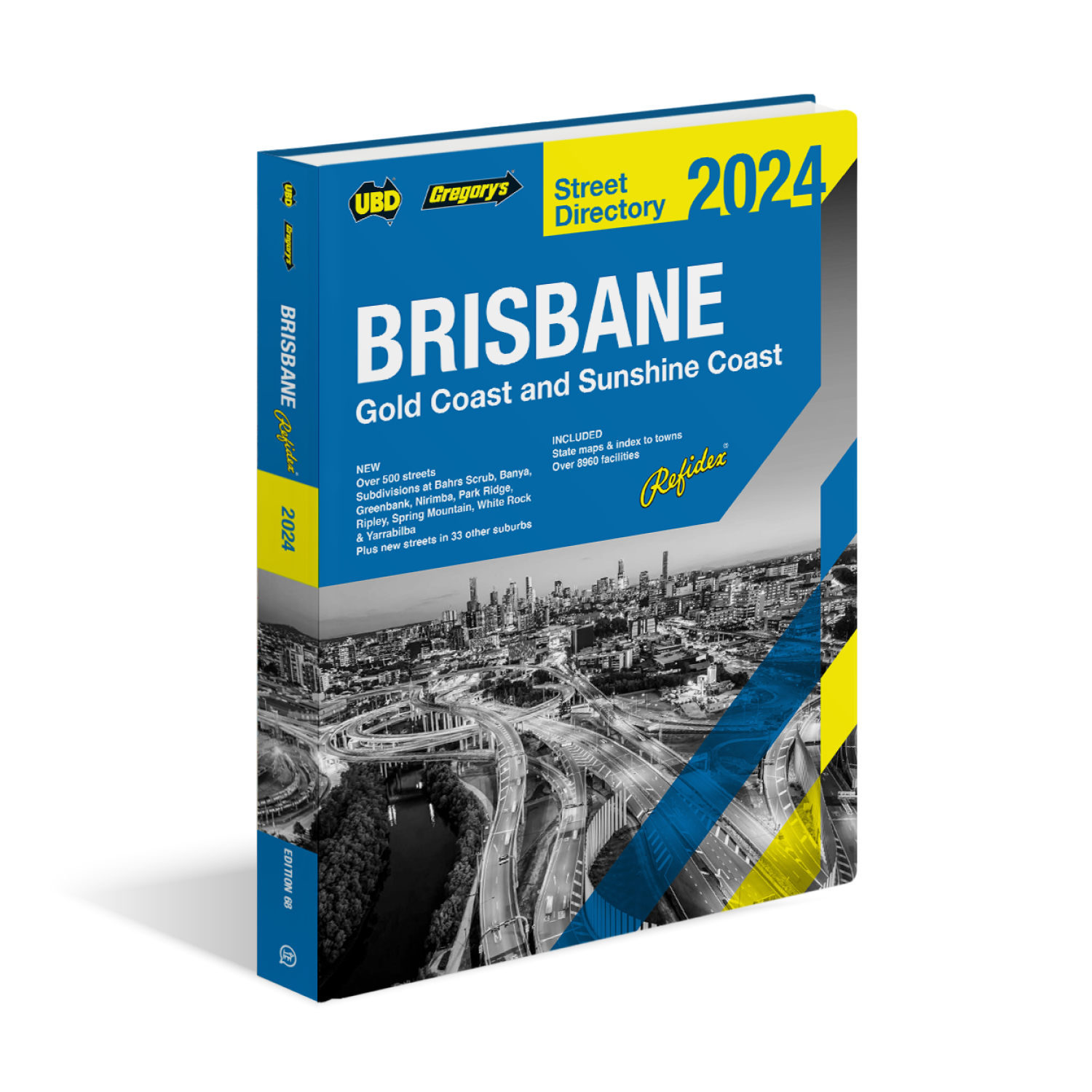 Brisbane Refidex Street Directory 2024 68th by UBD Gregory's ...