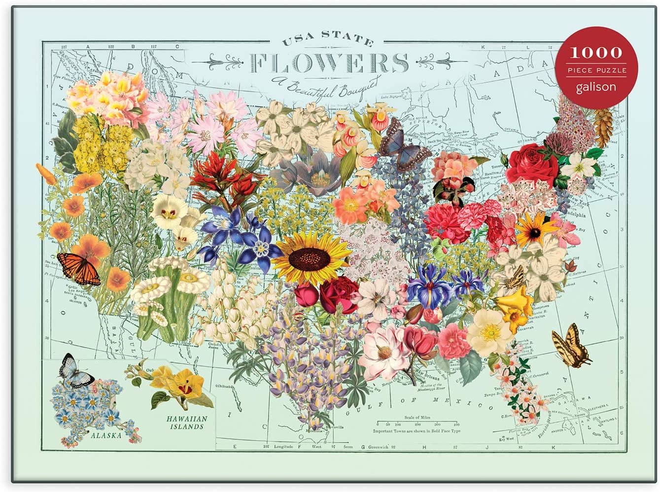 USA State Flowers - Puzzle, 1000-Piece Jigsaw Puzzle by Wendy Gold ...