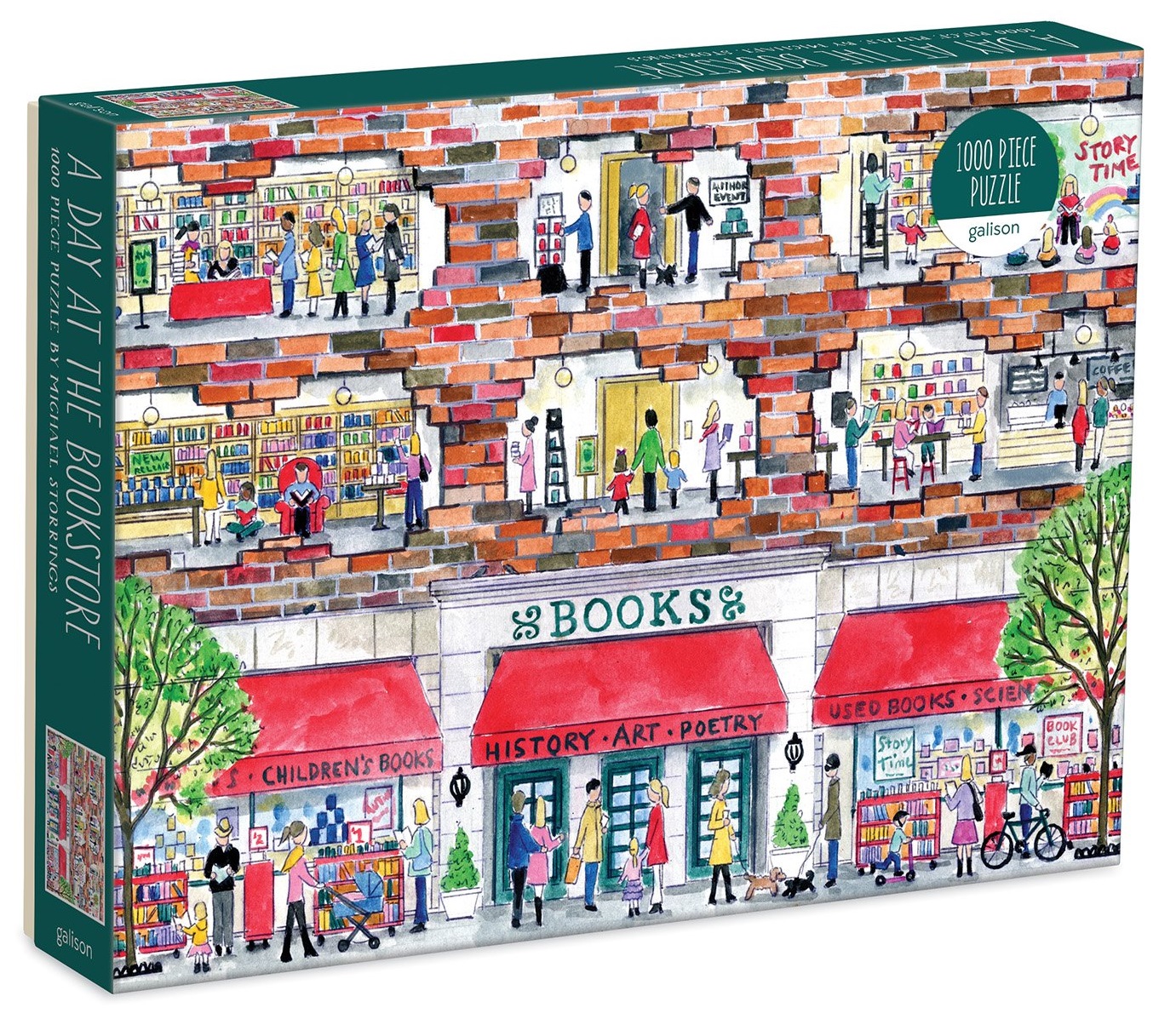 A Day at the Bookstore - Puzzle, 1000-Piece Jigsaw Puzzle by Michael ...